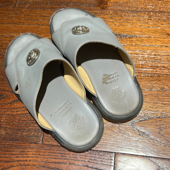 Versace | Shoes | Young Versace Slides Worn And Scruffy | Poshmark